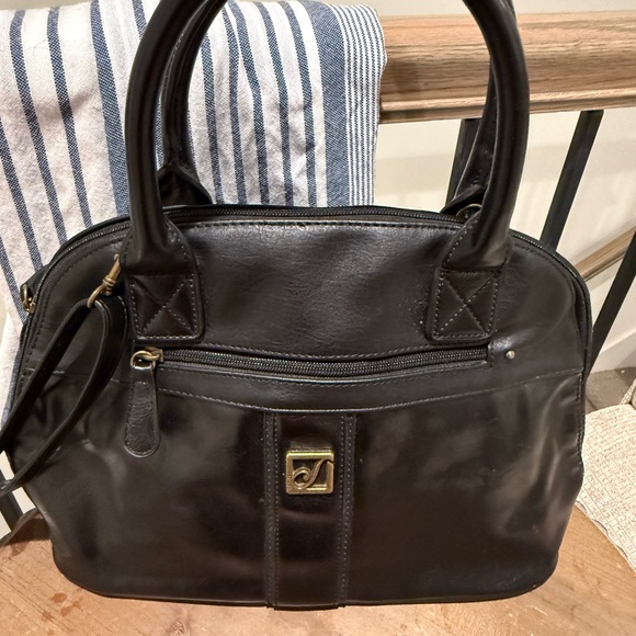 Stone Mountain Accessories | Bags | Stone Mountain Black Leather Dome ...